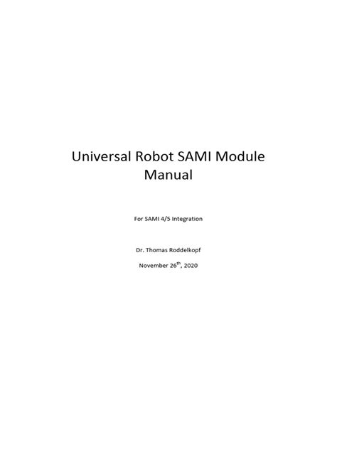 Universal Robot Pdf Computer File Computer Network