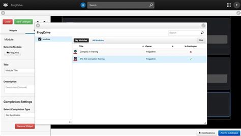 Module Widgets Froglms