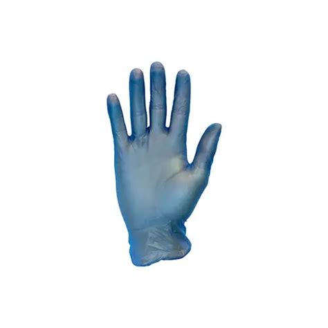 Hospeco Gvp9 Lg 1 Bl Safety Zone Gloves Large Lg Blue Vinyl Powder