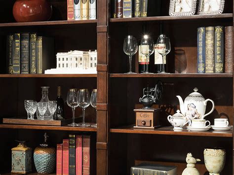 凯迪斯顿家具美式书房书柜（特价）美式实木书柜书架展示柜复古陈列柜新古典欧式书橱v801 3 逛蠡口