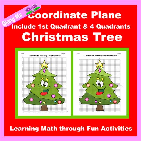 Christmas Coordinate Plane Graphing Picture Christmas Tree Ii Classful