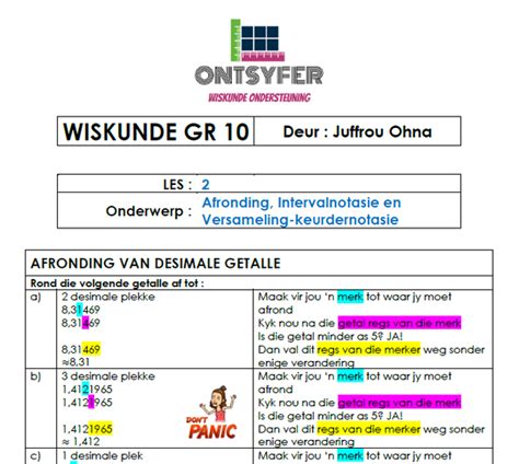 Gr 10 Wiskunde Getikte Notas Slegs Afrikaans Page 2 Ontsyfer