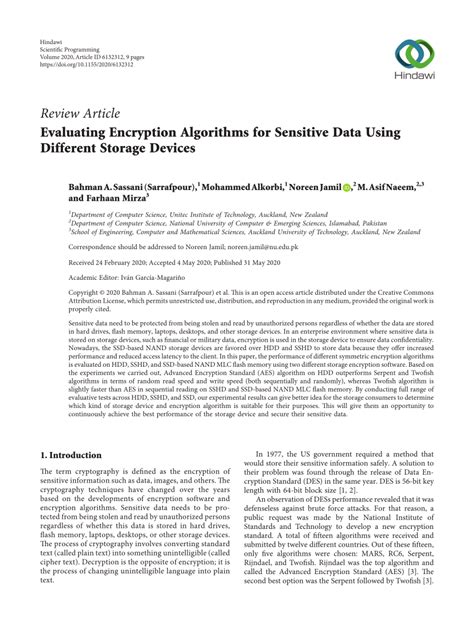 Pdf Evaluating Encryption Algorithms For Sensitive Data Using Different Storage Devices