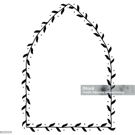 3 점 아치 직사각형 프레임 건축 창 문 화려한 꽃 프레임 꽃 잎 테두리 0명에 대한 스톡 벡터 아트 및 기타 이미지 0명