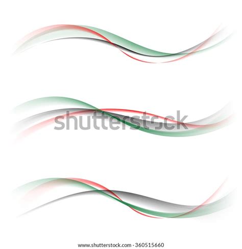Abstract Smooth Color Wave Vector Set Stock Vector Royalty Free