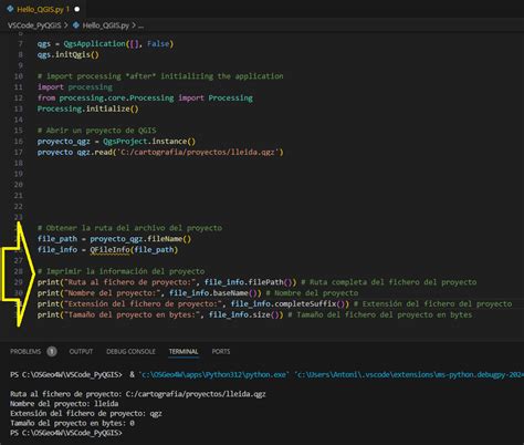 Configuración de Visual Studio Code para trabajar con PyQGIS MappingGIS