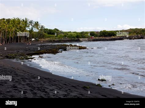 Black Sand Beach Punaluu Beach Park A Protected Habitat For Green