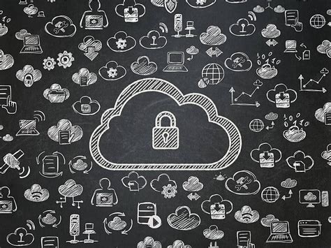 Secure Cloud Computing A Padlock Symbolizing Protection On A School