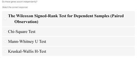 Solved Non Parametric Tests Identify The Appropriate Chegg Com