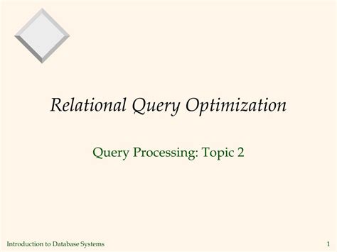 Ppt Relational Query Optimization Powerpoint Presentation Free