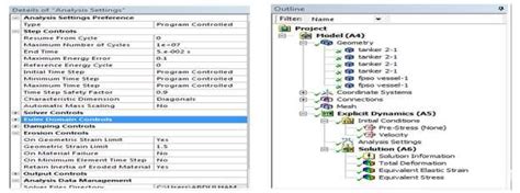 Analysis Setting And The Project Tree Showing Solution Information Download Scientific Diagram