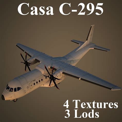 Airbus C295 Turboprop Maritime Patrol Aircraft Rigged 3d Model 199