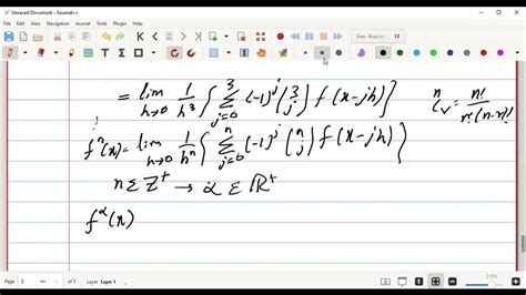 Lecture2 Grunwald Letnikov Fractional Derivative Youtube