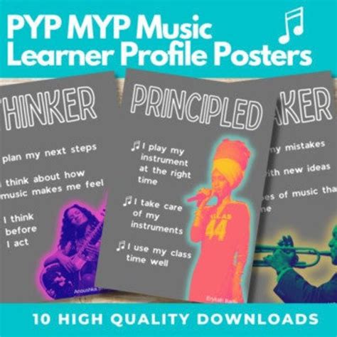 Pyp Myp Music Learner Profile Posters Etsy