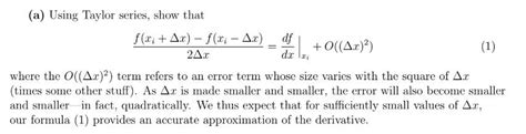 Solved A Using Taylor Series Show That