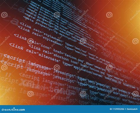 Source Code Programming Concept Stock Illustration Illustration Of Hightech Information