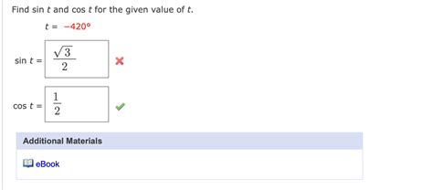 solved find sint ﻿and cost for the given value of