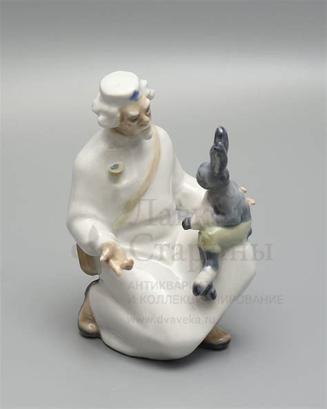 Купить статуэтку Дулево «Доктор Айболит с зайчиком в редкой росписи 1976 год скульптор