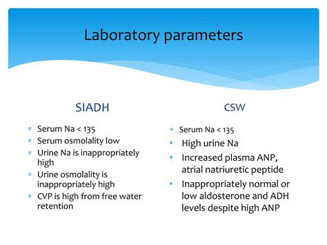 Hyponatremia In Neurological Patients Cerebral Salt Wasting Versus