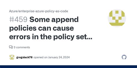Some Append Policies Can Cause Errors In The Policy Set Plan · Issue 459 · Azureenterprise