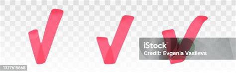 투명 한 배경에 격리 된 빨간색 형광표 확인 표시 설정 마커 펜 강조 표시줄 밑줄 스트로크 벡터 핸드 그린 그래픽 세련된 요소 낙서 드로잉에 대한 스톡 벡터 아트 및 기타