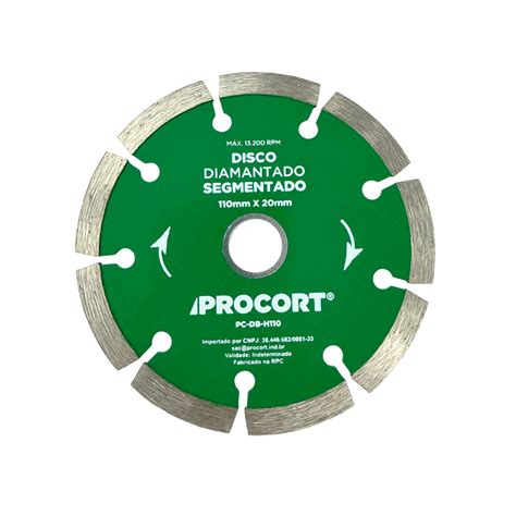 Disco Diamantado Segmentado 110mm Procort Raksa Materiais De Construção