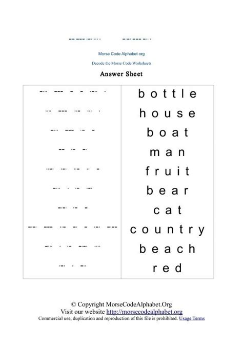 Printable Morse Code Worksheets Tedy Printable Activities