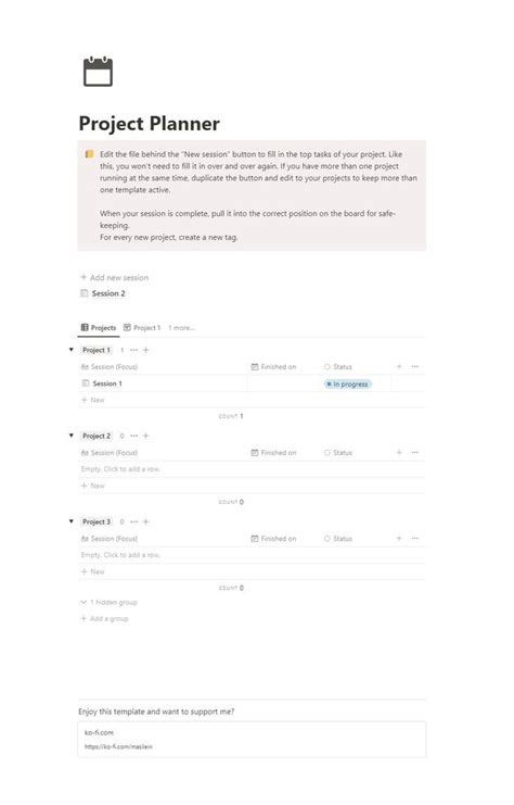 Notion Template Project Planner Artofit
