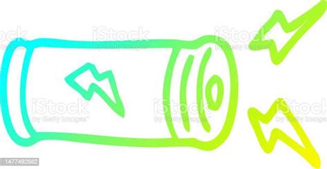 만화 전기 배터리의 차가운 그라데이션 선 그리기 0명에 대한 스톡 벡터 아트 및 기타 이미지 0명 그라데이션 기이함
