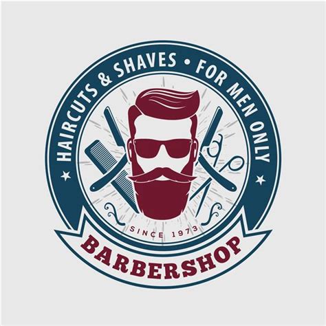 پوستر آرایشگاه قالب بنر با مردان ریشدار تصویر وکتور 1629892