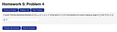 Solved Homework 5 Problem 3 Previous Problem Problem List