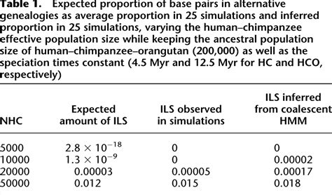 Incomplete Lineage Sorting Patterns Among Human Chimpanzee And