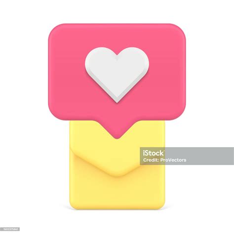 사랑 데이트 응용 프로그램 채팅 사이버 공간 알림 3d 아이콘 현실적인 벡터와 같은 수신 메시지 가상현실에 대한 스톡 벡터 아트 및 기타 이미지 Istock