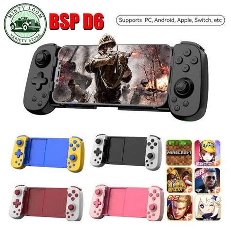 D6 Wireless Bt 5 0 Stretchable Gamepad For Mobile Phone Android Ios Devices Retractable Joystick