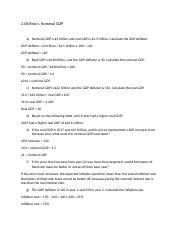Ap Macro Assignment Docx Real V Nominal GDP A Nominal GDP Is Trillion And Real