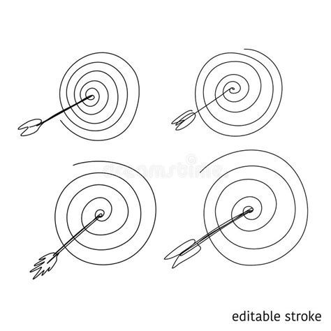 Bullseye Line Drawing Stock Illustrations 296 Bullseye Line Drawing