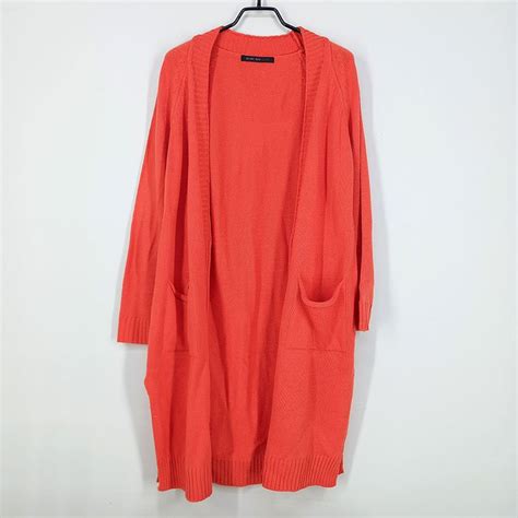 올리브데올리브 여 아크릴 오픈 니트가디건 오렌지01 헬로마켓