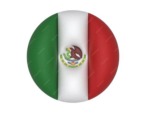 Premium Vector 3d Mexico Flag Circular