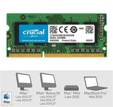 Crucial 4gb Ddr3l 1600 Sodimm Memory For Mac Ct4g3s160bjm