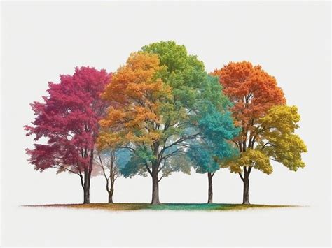 Premium Photo Different Types Of Color Trees