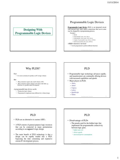 Handouts Dsd 13 Pld Fpga Pdf Pdf Field Programmable Gate Array