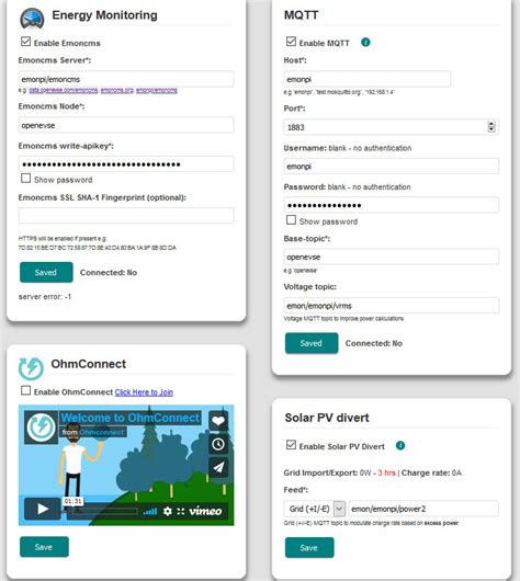 ESP OpenEVSE WiFi V Beta Significant Update Solar PV Divert