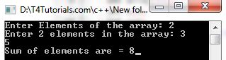 Program To Show The Sum Of Array Elements In C T Tutorials Com