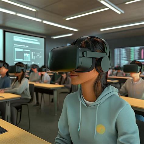 Virtual Reality Coding Classroom For Immersive Learning Premium Ai