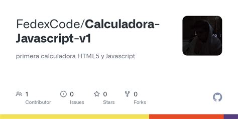 github fedexcode calculadora javascript v1 primera calculadora html5 y javascript