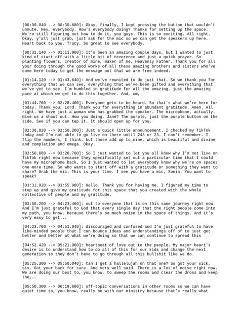 12092024 Kteter X Session 1 Transcript Pdf Gratitude