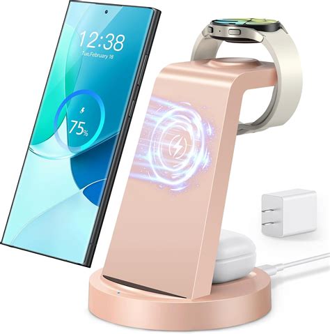Amazon Com Wireless Charger For Samsung 3 In 1 Wireless Charging Station For Samsung Galaxy
