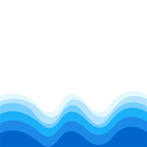 Blue Lines Waves Gradient Decorative Frame Vector Design Template Abstract Water Waves