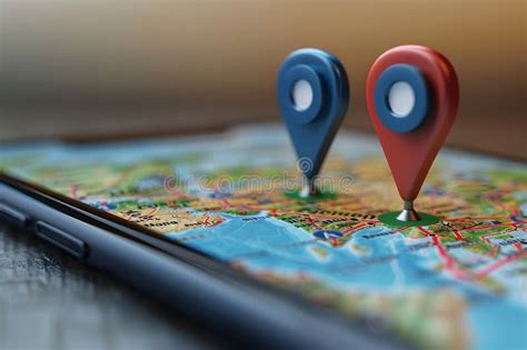 Digital Navigation Pins On Map Stock Illustration Illustration Of Geolocation Modern 318358534