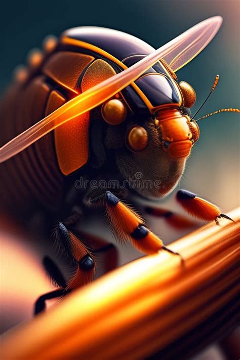 A Close Up Of A Bug Ai Generated Stock Illustration Illustration Of Illumination Subtle